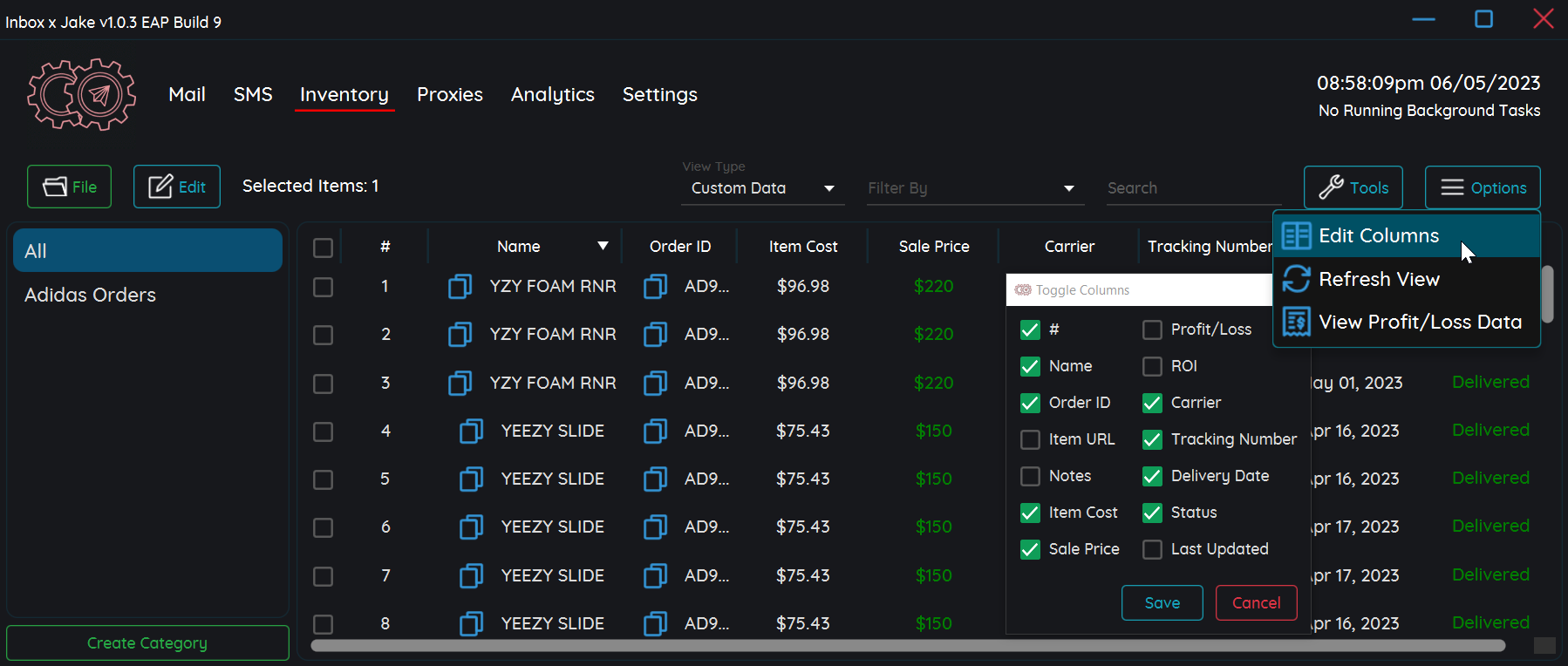 Inbox - Inventory - Changing Inventory View Type – AYCD