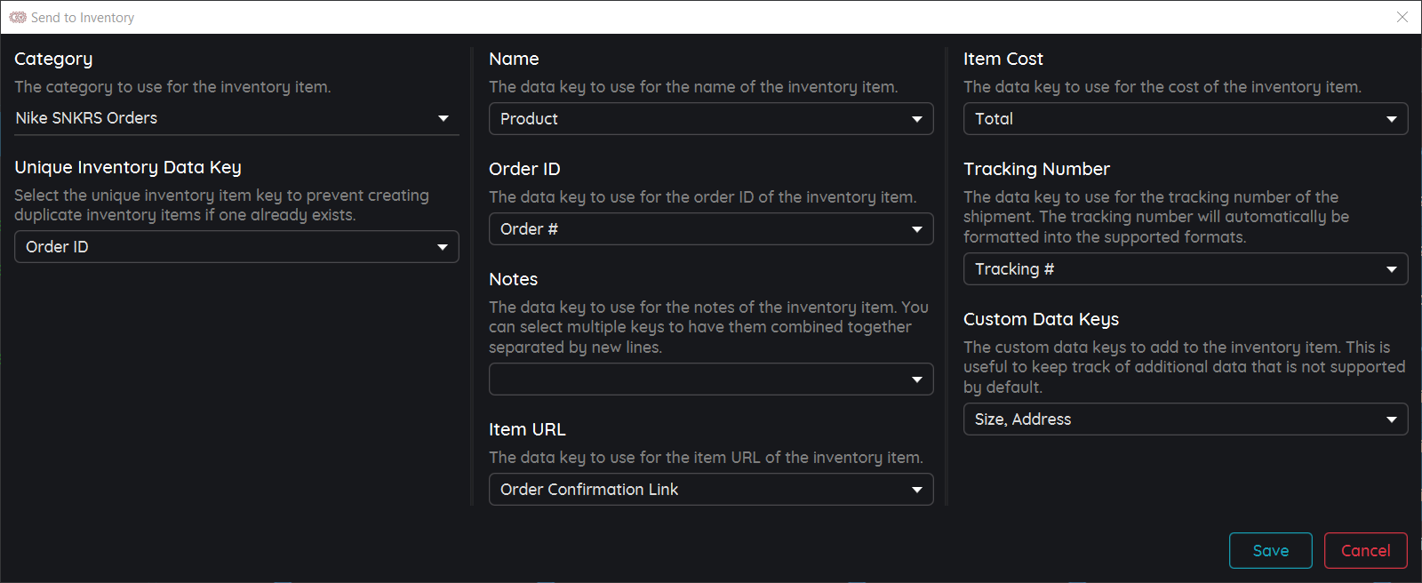 Inbox - Mail - Scraper Data - Tools - Send to Inventory – AYCD