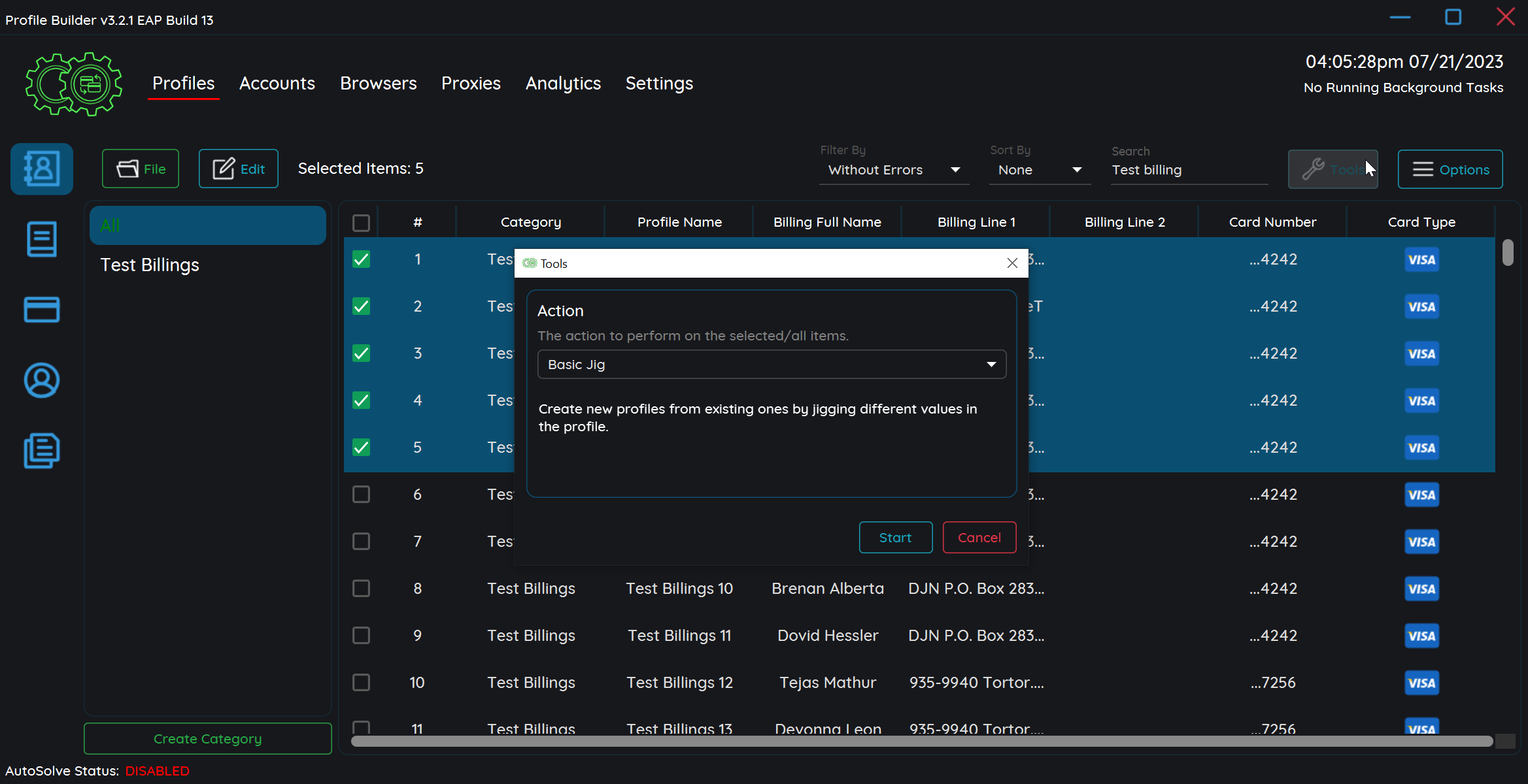 Profile Builder - Profiles - Edit, Basic Jig, & Mass Edit – AYCD