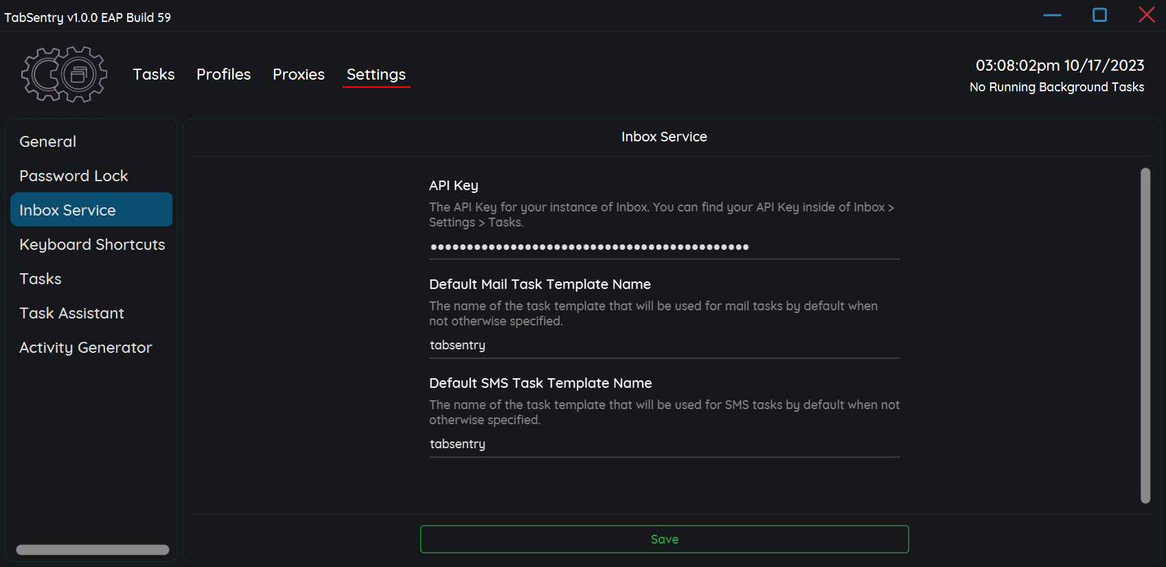TabSentry - Settings – AYCD