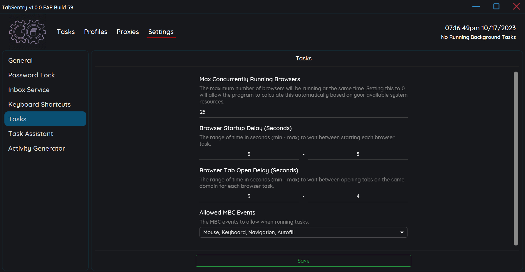 TabSentry - Settings – AYCD