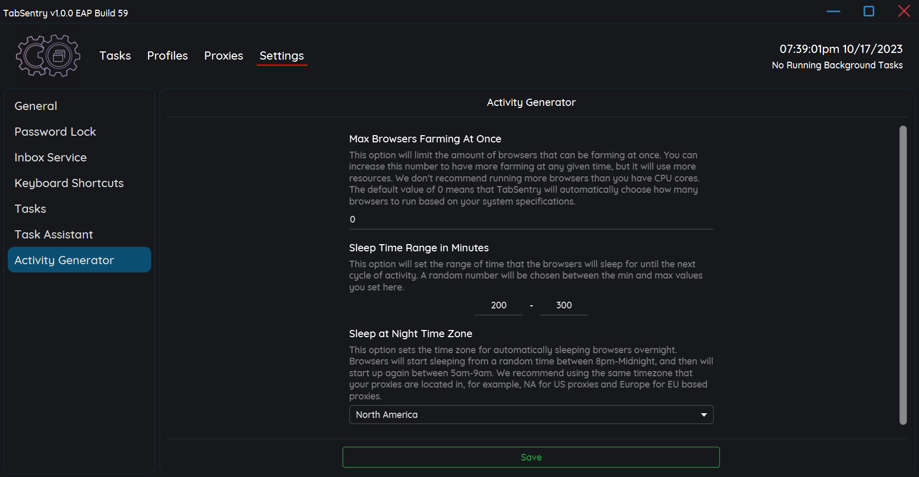 TabSentry - Settings – AYCD