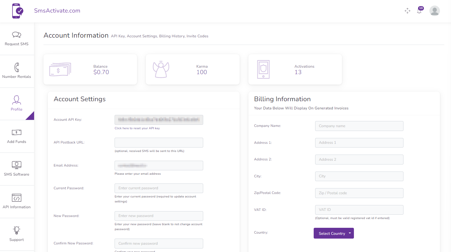 Profile Builder - Accounts - SMS Provider Setup Guide – AYCD